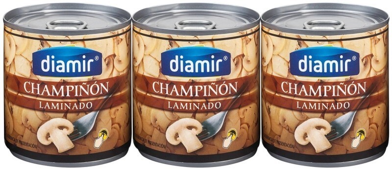 Comprar Diamir Champiñones Laminados Pack 3 185 gr | PoliChollo.com ...